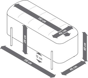 Tchibo - Lavice s truhlou - barva: černá