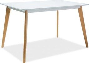 Casarredo - Komfort nábytek Jídelní stůl DECLAN I 120x80, bílá/buk