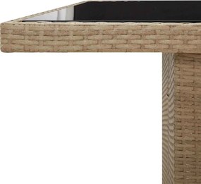 9dílný zahradní bistro set s poduškami béžový polyratan 3277286