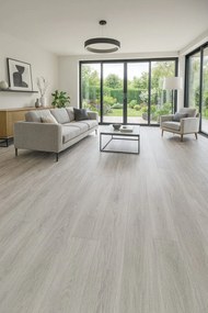 PVC podlaha - lino Loftex 2169 Boutic Light Grey, na mieru, šíře 2m,4m, šedá, filc, chodba / predsieň, Gerflor