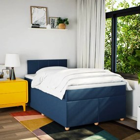Box spring postel s matrací modrá 120x200 cm textil 3286653