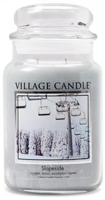 VILLAGE CANDLE Svíčka Village Candle - Slopeside 602 g, šedá barva, sklo, vosk