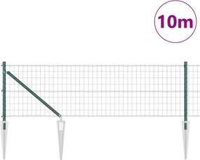 Evropský plot se hroty 10 x 0,8 m Ocel potažená PVC Zelená 3350546