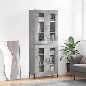 Skříň highboard betonově šedá 69,5x34x180 cm kompozitní dřevo 3198285