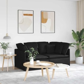 Modulární pohovka s polštáři textil černá 3321239