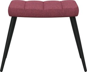Relaxační židle se stoličkou vínová textil 327960