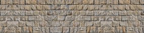 DIMEX | Fototapeta do kuchyně Zeď z kamenných bloků KI-260-251 | 260 x 60 cm | hnědá, šedá, béžová