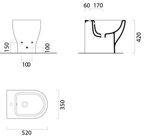 GSI CITY PRO bidet stojící, 35x52cm, bílá ExtraGlaze 9162111