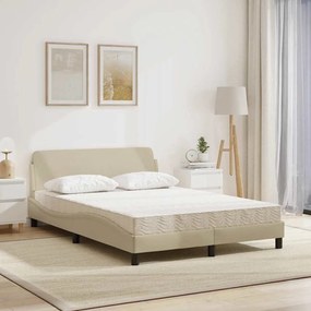Postel s matrací Dover krémová 140 x 200 cm textil 3208409