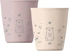NIP NATURE line kalíšek 2ks růžová / od 12 měsíců