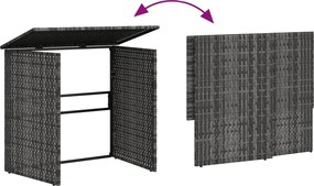vidaXL Zahradní pohovka ve tvaru L stolek a podušky polyratan [362346] Barva: Šedá
