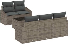 Set pohovek 6 ks Šedá polyratan 3355268