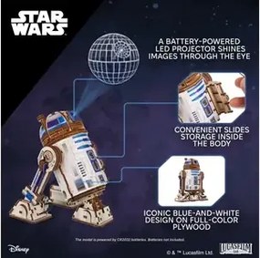 Ugears 3D dřevěná mechanická skládačka Star Wars R2-D2