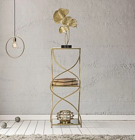 Zlatý odkládací stolek na telefon Mauro Ferretti Ramas 30x30x80 cm