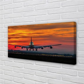 Obrazy na plátně West mraky letadla 120x60 cm