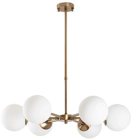 Závěsné svítidlo ve zlaté barvě se skleněným stínidlem ø 73 cm Akkas – Opviq lights