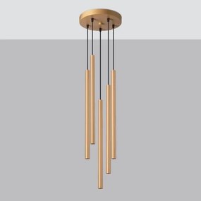 Závěsná lampa SOLLUX PASTELO 5P zlatá G9 5x8W bez žárovky SL.1174