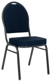 Židle, stohovatelná, látka modrá/šedý rám, Tempo Kondela JEFF 3 NEW