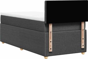 Box spring postel s matrací tmavě šedá 90x190 cm textil 3287326