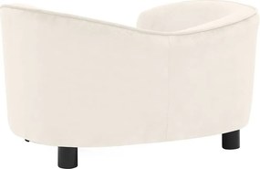 Pohovka pro psy krémová 69 x 49 x 40 cm plyš 171025
