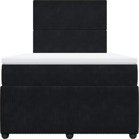 Box spring postel s matrací černá 120 x 190 cm samet 3294582