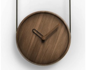 Designové nástěnné hodiny Nomon Eslabon Walnut Black 68cm