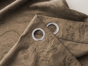 Zatemňovací závěs DUNES VELVET 140x250 cm, béžovohnědý Zavěšení: Kovové kroužky