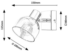 Rabalux 3248 - Nástěnné bodové svítidlo TARIEN 1xE14/40W/230V