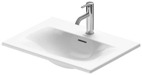 Duravit Viu - Umyvadlo na desku, 60x45 cm, zápustné, s přepadem, s otvorem pro baterii, bílá 0385600000