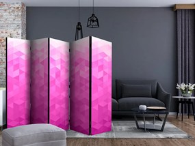 Paraván Pink pixel Dekorhome 225x172 cm (5-dílný)