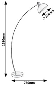 Rabalux 5592 - Stojací lampa OTTO 1xE27/40W/230V
