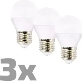 ECOLUX LED žárovka Ecolux (E27) 3-pack 6W / miniglobe / 3000K / 450lm