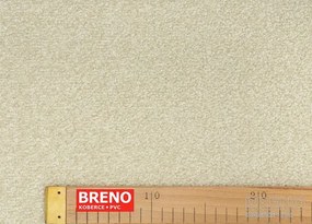 Breno Metrážový koberec FINESSE 69 krémově bílá, šíře 400 cm, Béžová