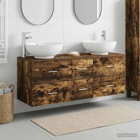 Sada koupelnového nábytku 3 ks Kouřový dub 49,5 x 44,5 x 65 cm 3405911