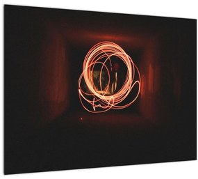 Skleněný obraz - čáry v tunelu (70x50 cm)
