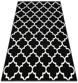 Kusový koberec BCF Morad TRELIS Geometrický černý krémový Rozměr: 120x170 cm