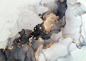 Obraz na plátně Black&Gold Abstraction