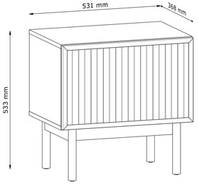 SAORI | noční stolek SN | 53,1 cm | dub cremona