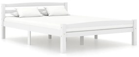 Rám postele bílý masivní borové dřevo 140 x 200 cm,  322071 HangarStore.cz