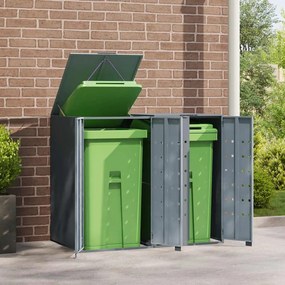 Box na 2 popelnice šedý 138 x 79 x 117 cm ocel 3279987