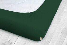 Jersey prostěradlo lahvově zelené na výšku matrace do 20 cm Velikost: 60 x 120