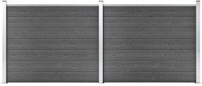 Set plotového dílce WPC 353 x 146 cm černý 3070459