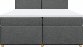 Box spring postel s matrací tmavě šedá 200x200 cm textil 3289081