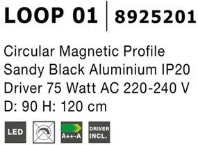 Designový LED lustr Loop 01