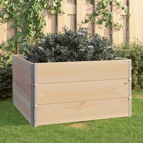 Vyvýšené záhony 3 ks 100 x 100 cm masivní borové dřevo 3055169