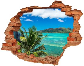 Wallmuralia Fotoobraz díra na stěnu Pobřeží Seychely 90x70 cm