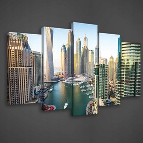Obraz 100x60 Dubai Marina mrakodrapy město moderní styl luxus