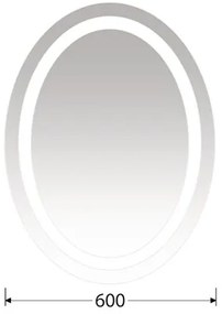 INTEDOOR Elipse zrcadlo s integrovaným LED osvětlením EL ZS 80/60