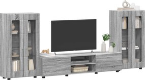 Sestava TV skříněk FLORIN 3 ks Šedá Sonoma Kompozitní dřevo 3397940