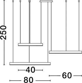Závěsné LED svítidlo NOVA LUCE ELOWEN 181W 3000K 9345654 stmívatelné Triac